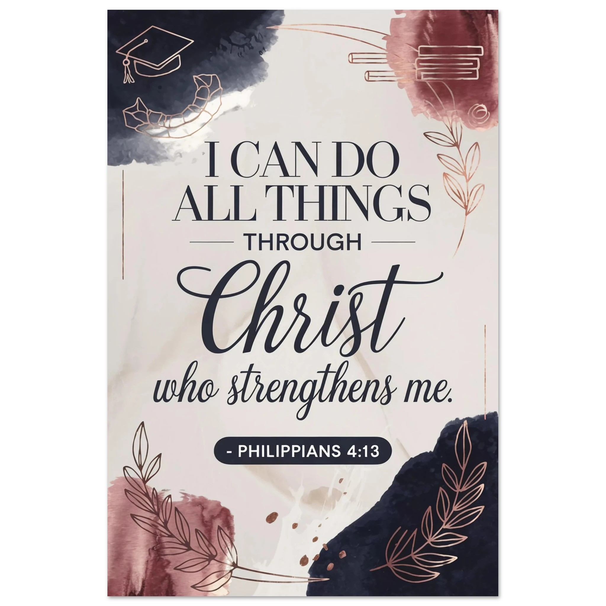 I Can Do All Things | Christian Academic Inspiration Wall Art – Lafia Craft