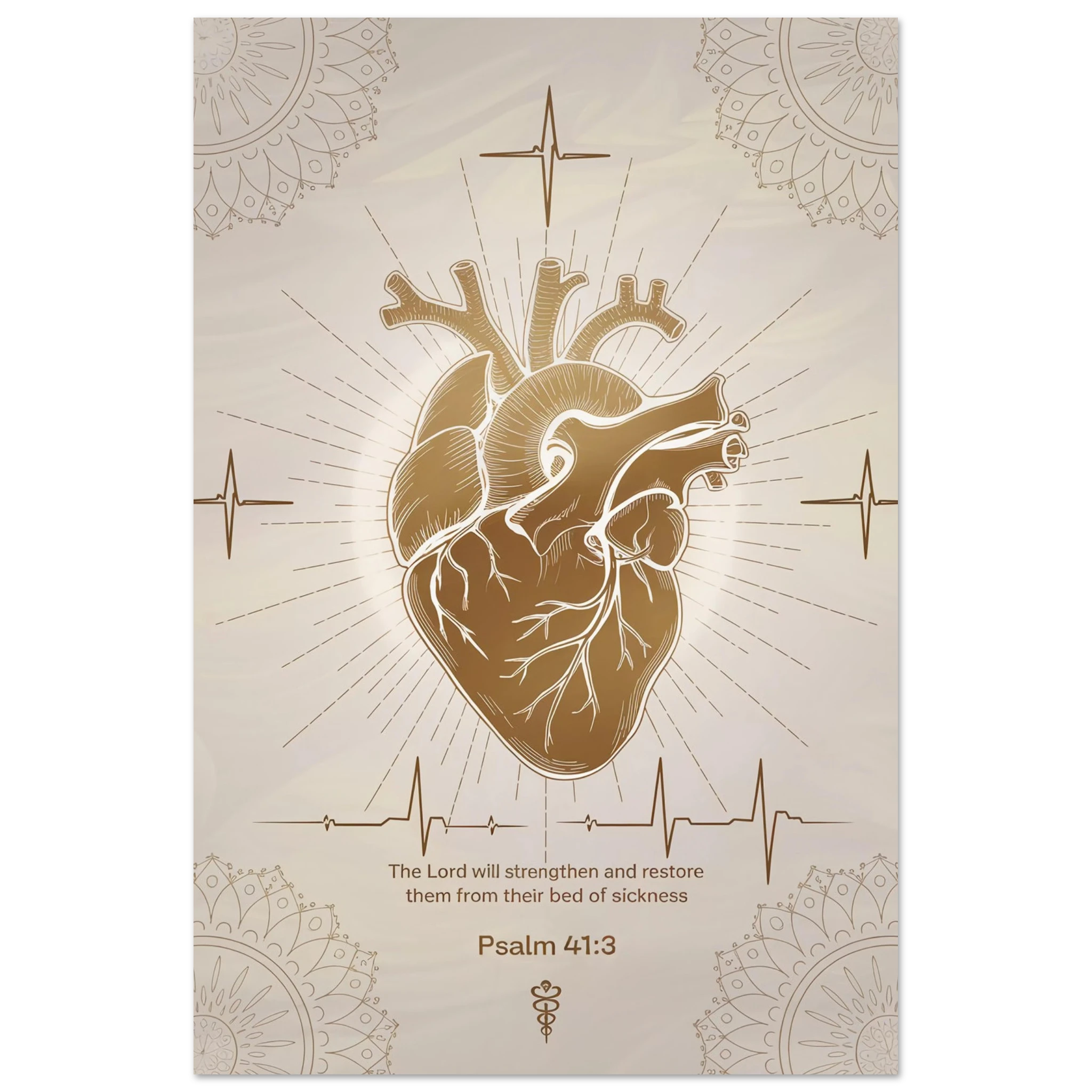 Psalm 41:3 | Medical Scripture Art | Healing Prayer Wall Decor – Lafia ...
