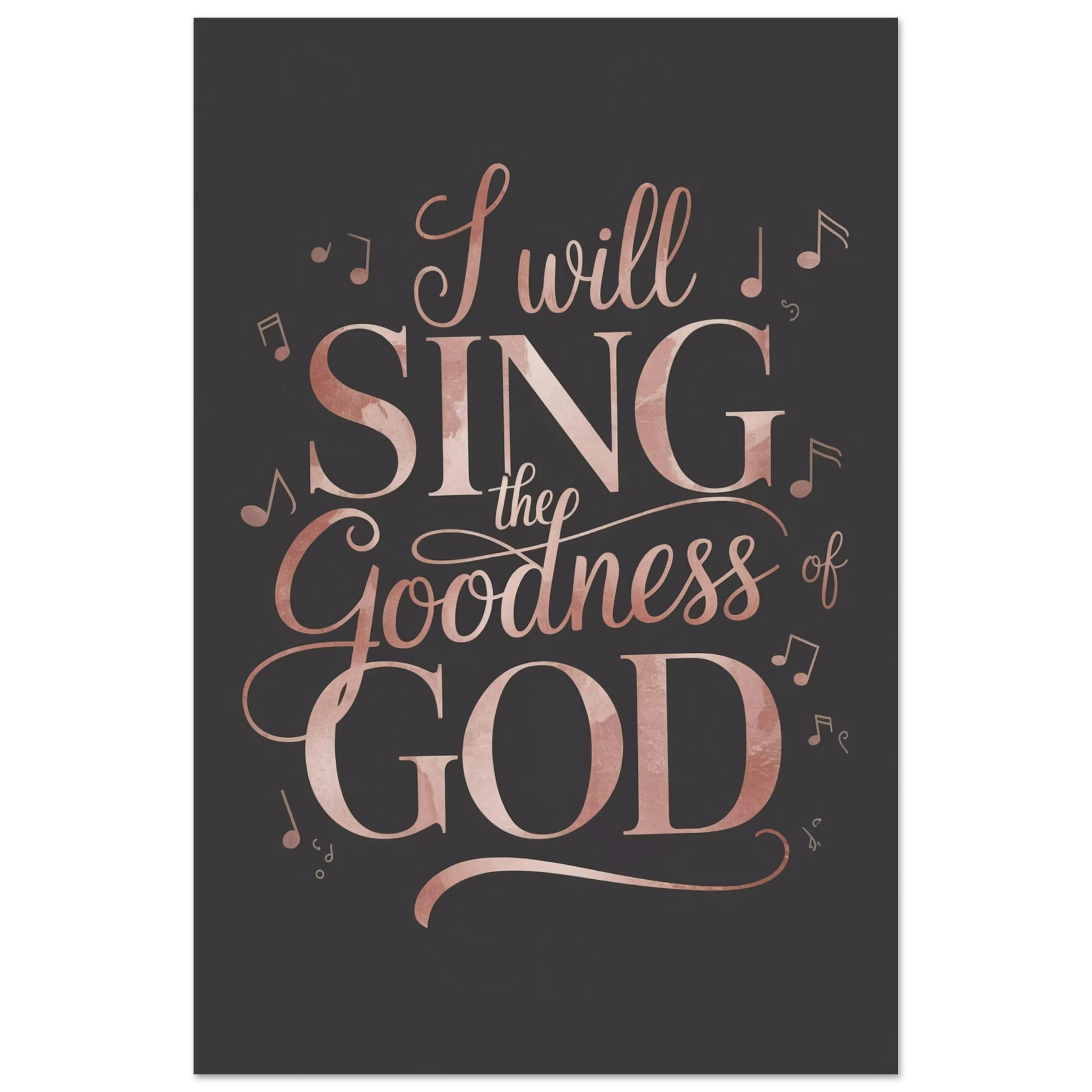 I Will Sing The Goodness of God | Modern Christian Wall Art – Lafia Craft