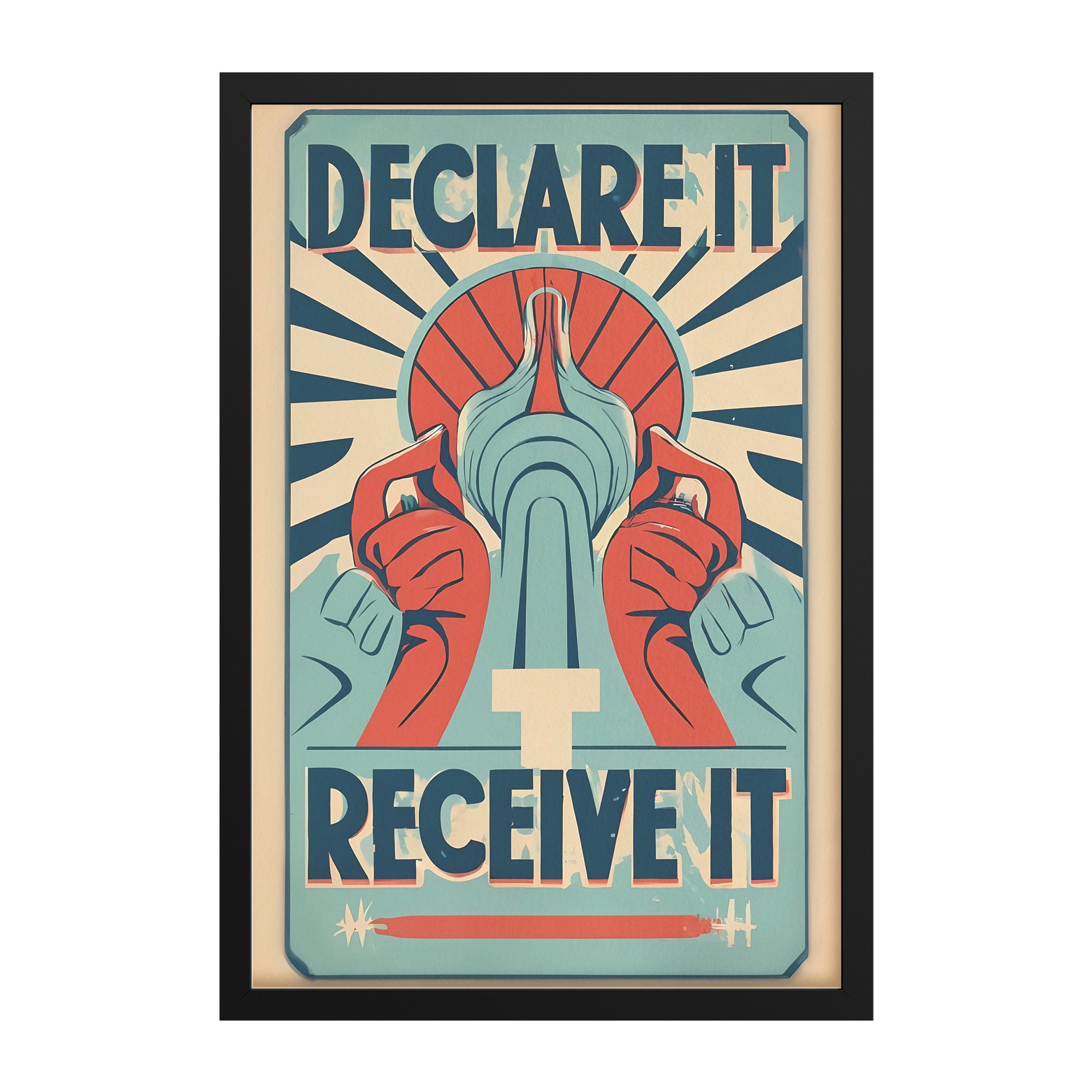 Declare it, Receive it Retro Style Framed Print – Lafia Craft