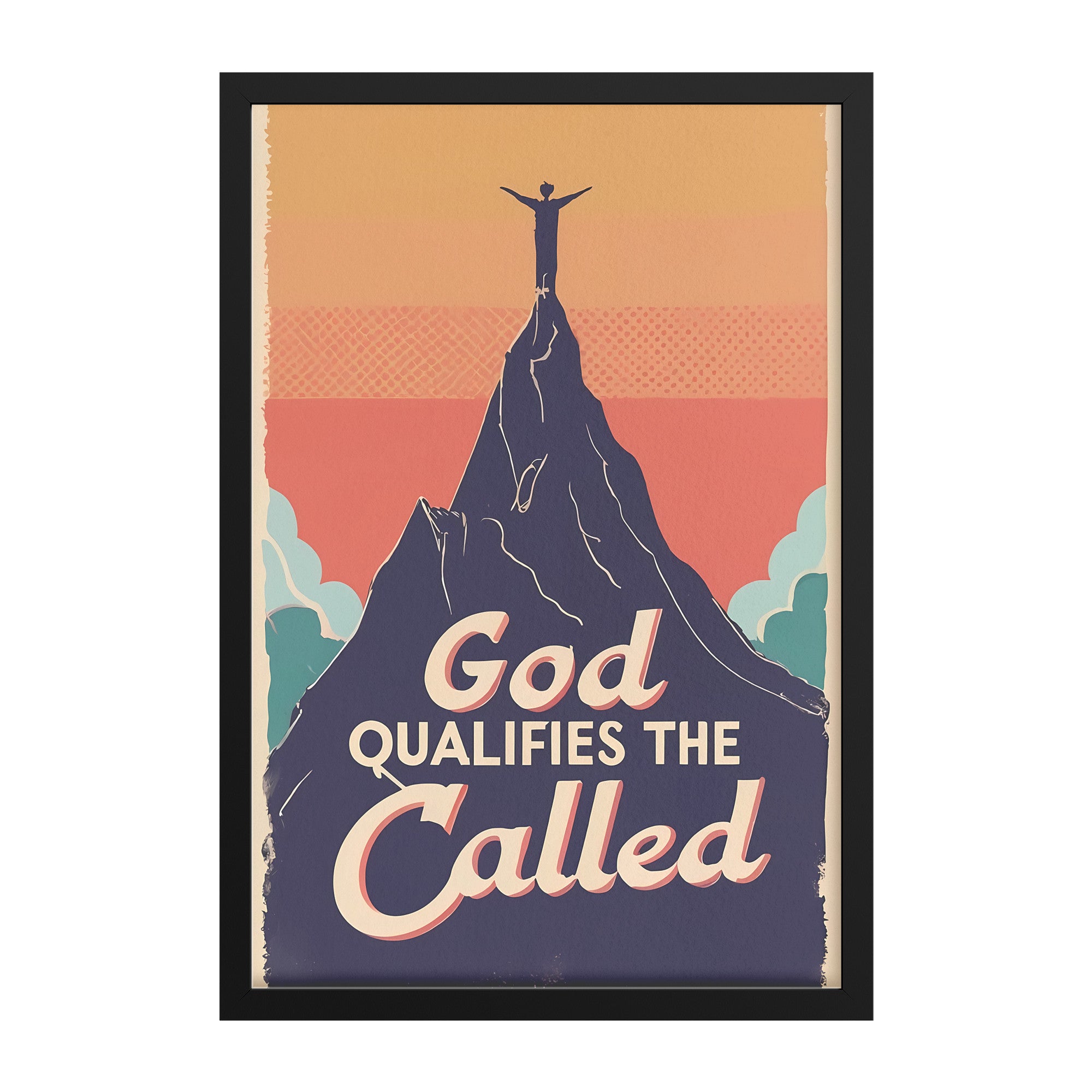 God Qualifies the Called Retro Style Framed Print – Lafia Craft