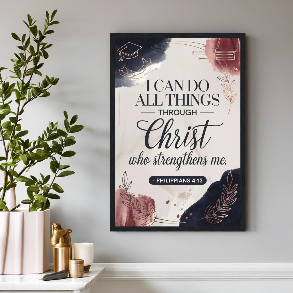 I Can Do All Things | Christian Academic Inspiration Wall Art – Lafia Craft